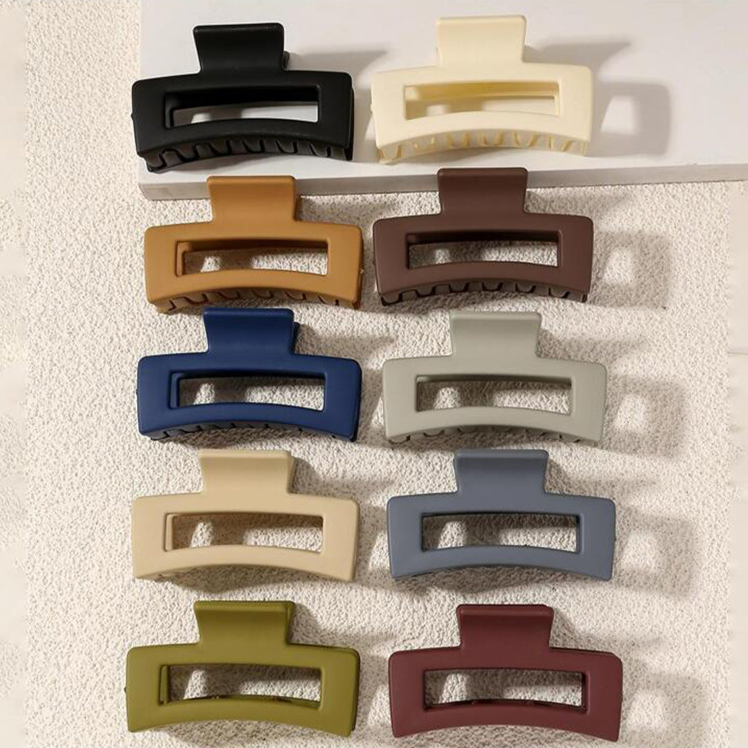 Solid Color Medium Sized Hair Claw Clips - 5 Pcs/set – WeGlam