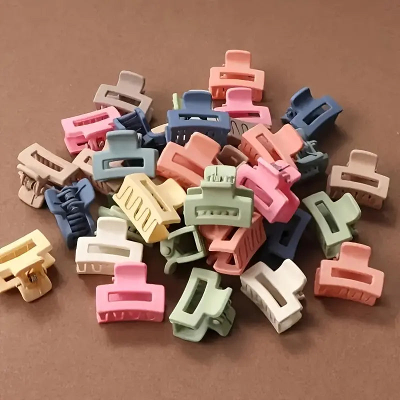 Mini Multi Color Rectangle Hair Clips - 10 PCs/Set – WeGlam